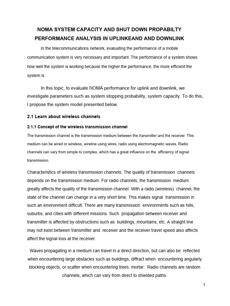 Noma System Capacity And Shut Down Propabilty Performance Analysis In Uplinkeand And Downlink