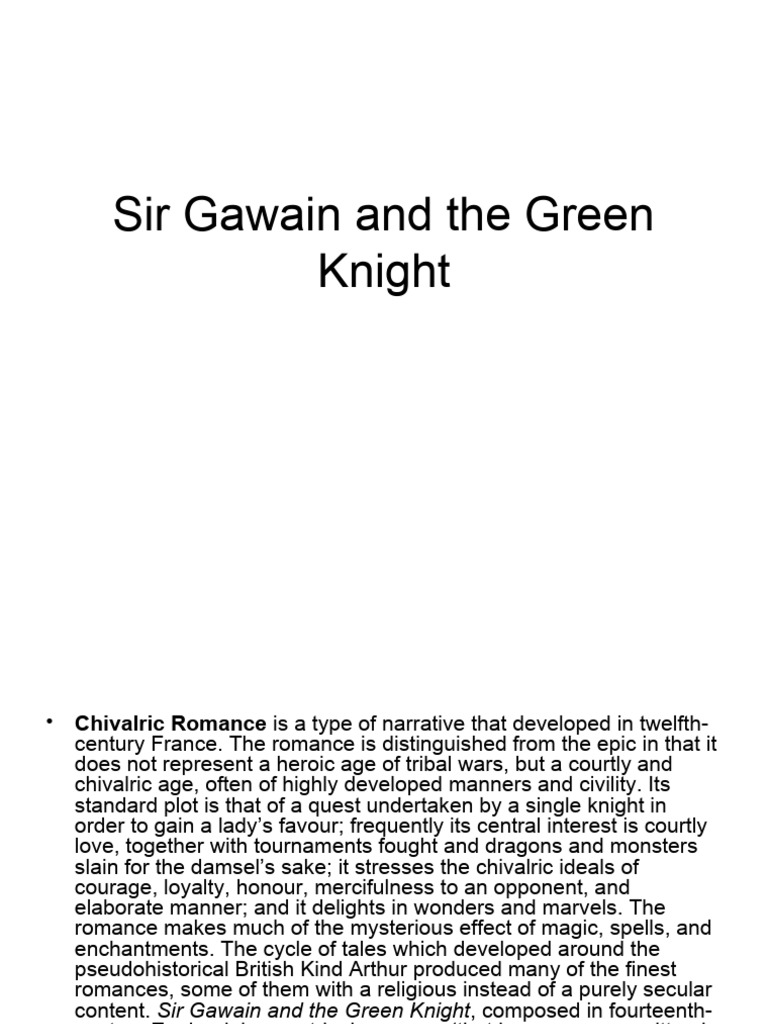 Sir Gawain and the Green Knight | PDF