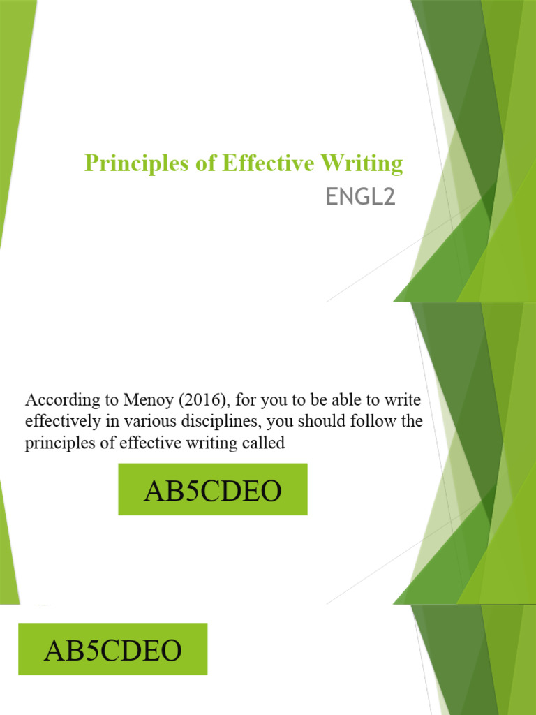 Principles of Effective Writing | PDF | Methodology | Essays