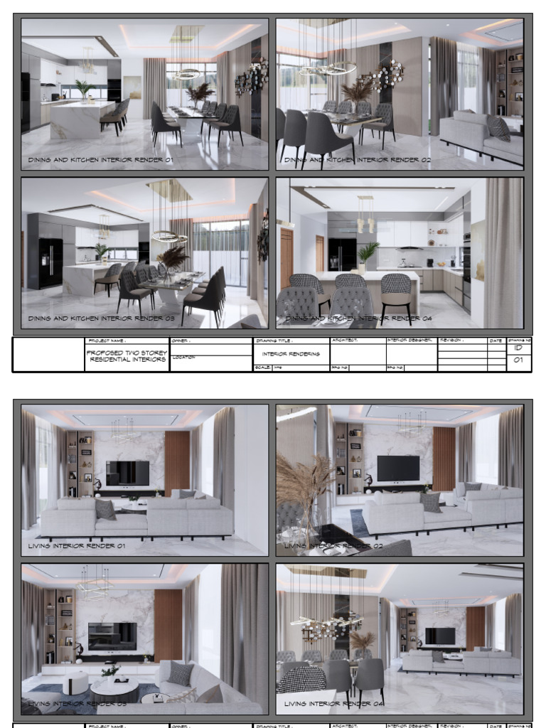 Two Storey Interior Layout | PDF | Countertop | Architectural Elements