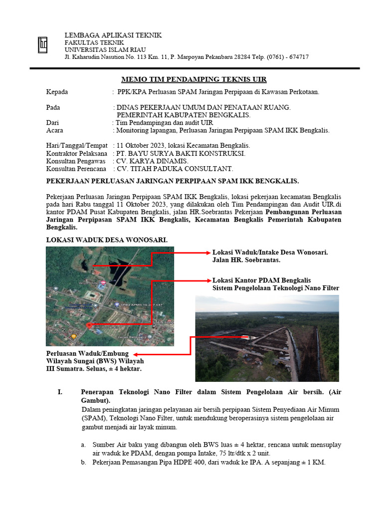 Memo Ikk Bengkalis 2023 | PDF