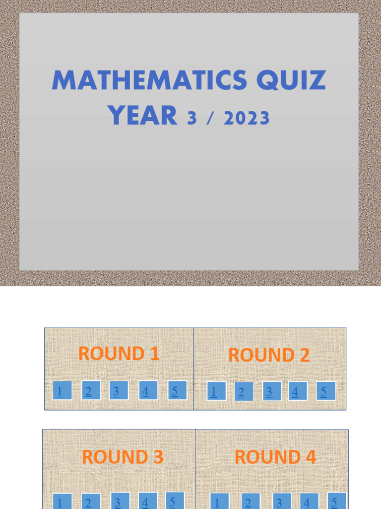 Kuiz Matematik Tahun 3 2018 | PDF | Mathematics