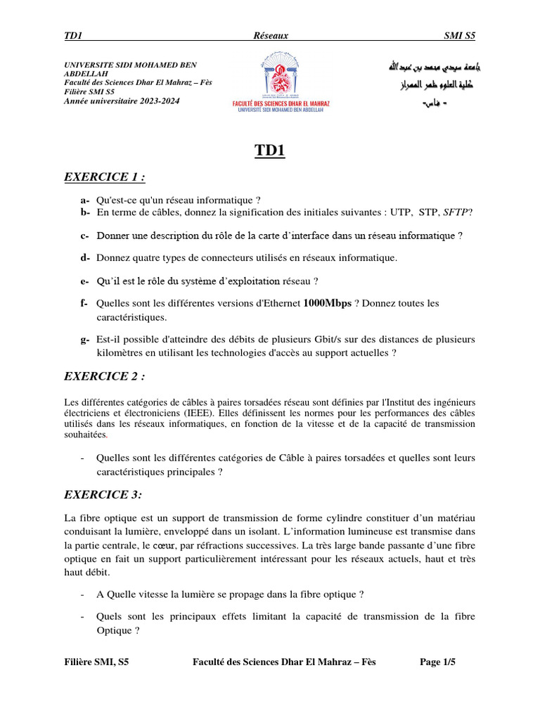 TD1 Smi S5 101023 | PDF