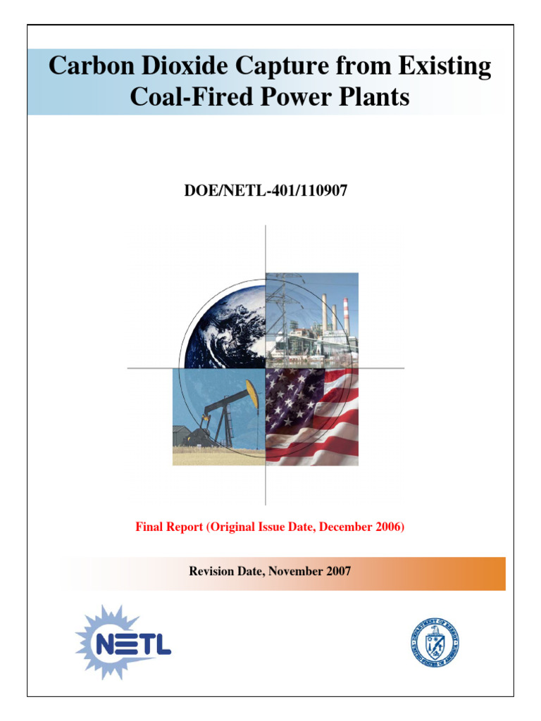 Carbon Dioxide Capture Existing Coal Fired Power Plants | PDF