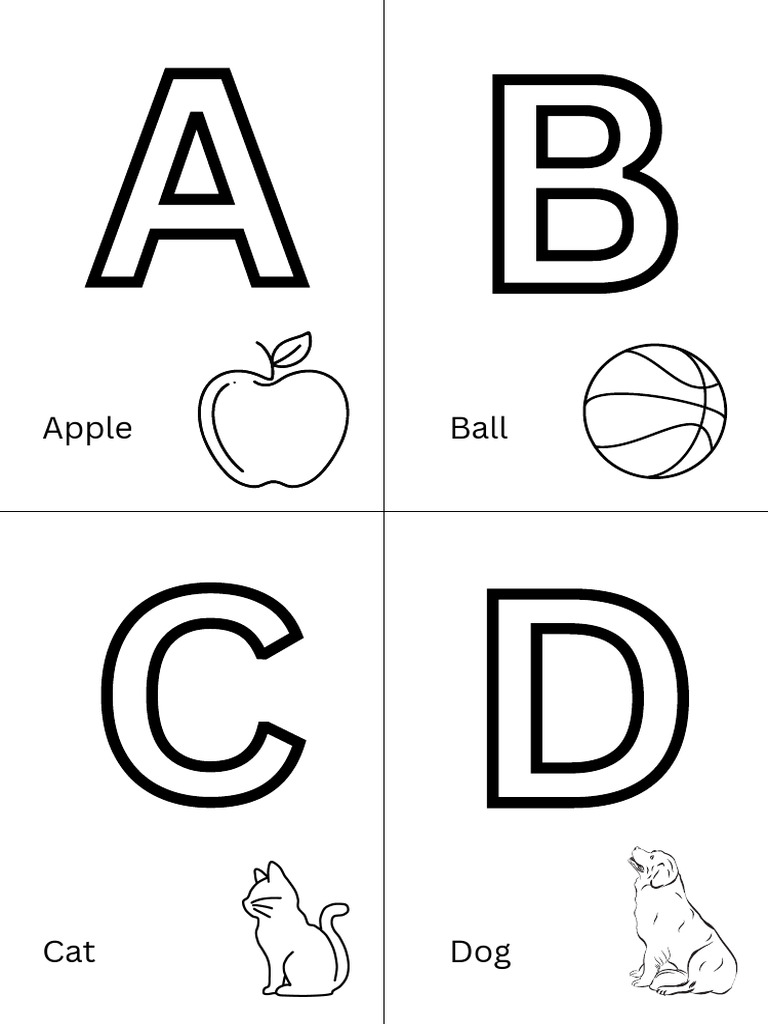 Nursery ABCD Word List | PDF