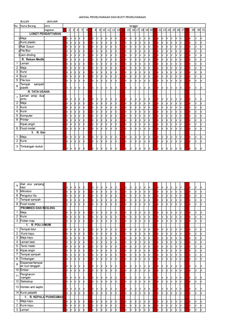 EP 2 jadwal pemeliharaan peralatan | PDF