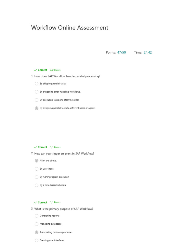 SAP Workflow Assessment Overview | PDF | Workflow | Information ...