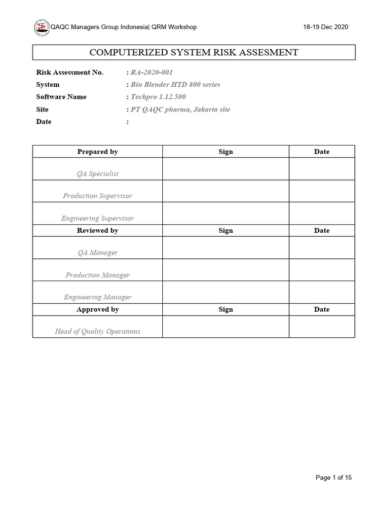 Virtual Workshop - QRM - CSV - Production System | PDF Virtual Workshop - QRM - CSV - Production System | PDF