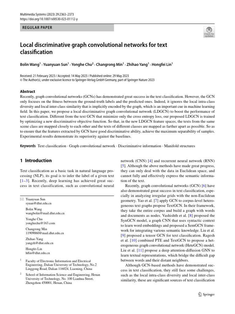 Local Discriminative Graph Convolutional Networks For Text | PDF