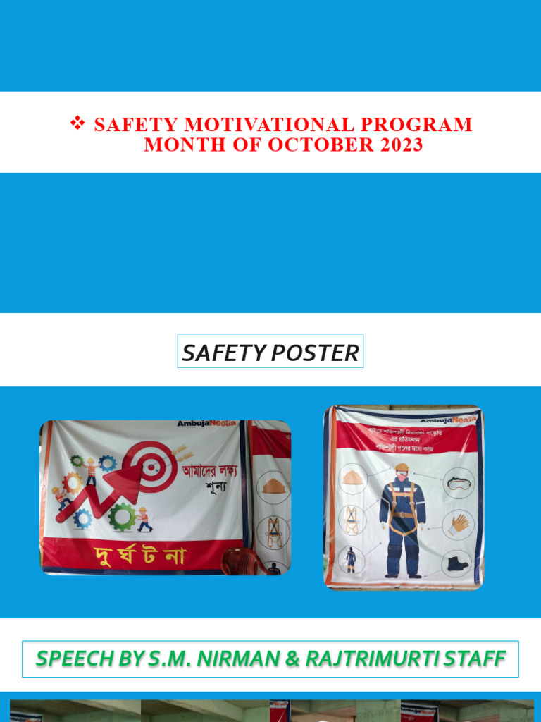 Safety Motivational Program Month of October 2023 | PDF