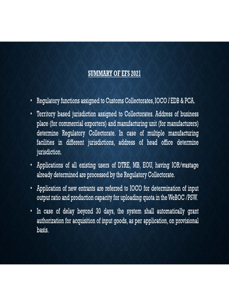 Export Facilitation Scheme 2021 | PDF | Taxes | Warehouse