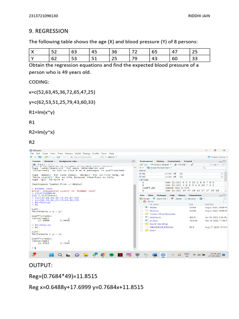 Bsor Record Riddhi Jain | PDF | Computational Science | Analysis
