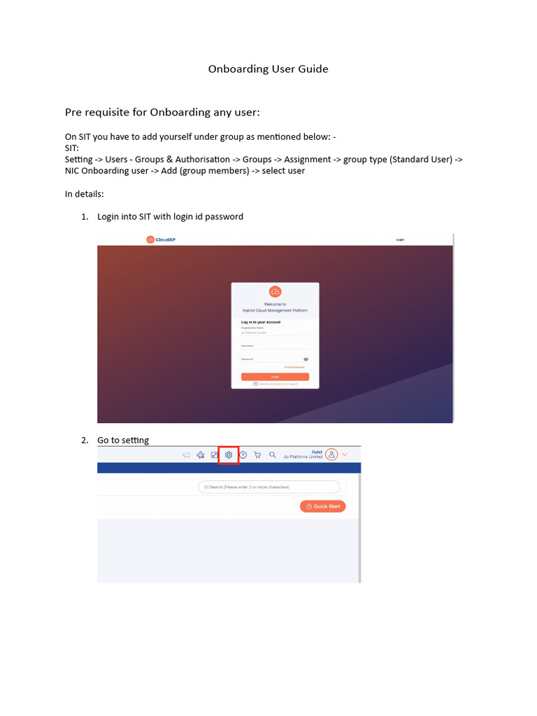 Onboarding User Guide | PDF Onboarding User Guide | PDF