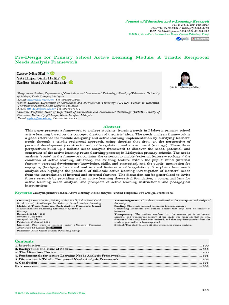 Primary School Active Learning | PDF | Constructivism (Philosophy Of Education) | Learning
