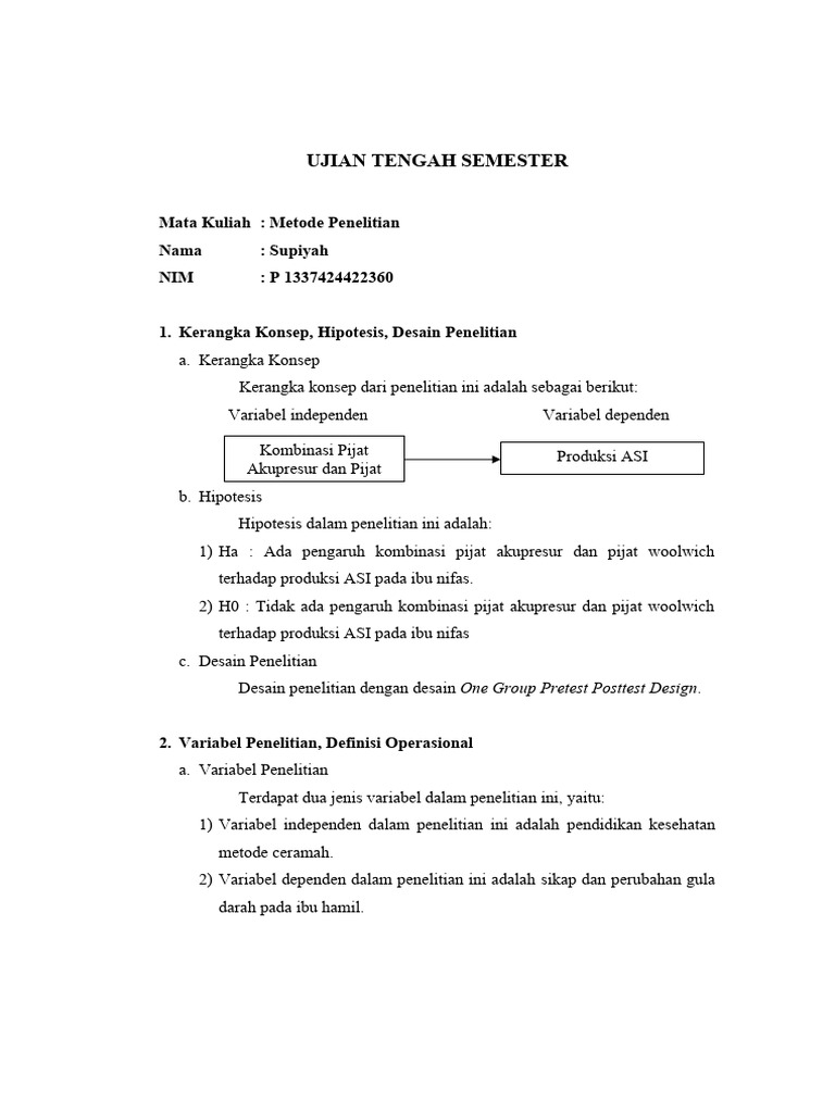 Uts Metode Penelitian | PDF