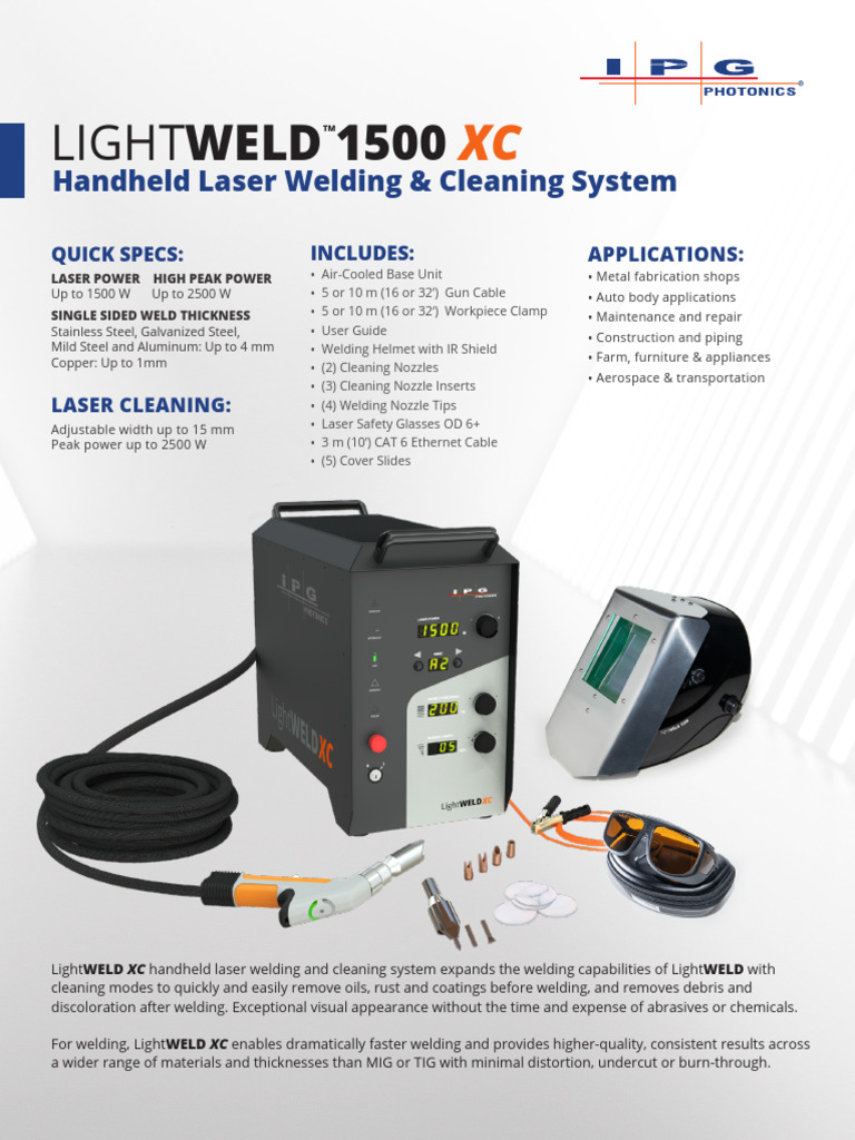 Lightweld XC Datasheet | PDF | Welding | Construction