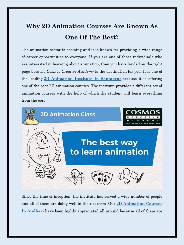 2d Animation Courses in Andheri | PDF