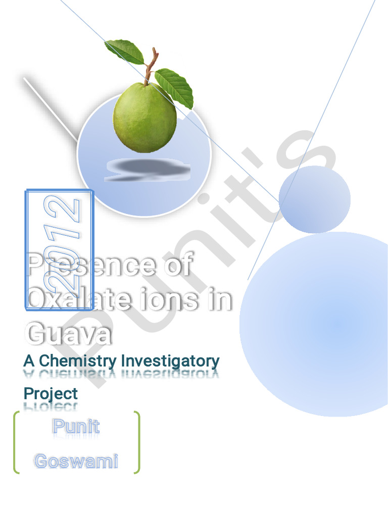 Presence Of Oxalate Ions In Guava Chemis Pdf Titration Chemistry