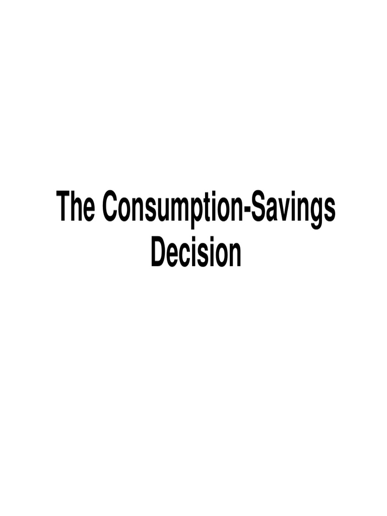 3.two Periods Saving-Consumption Model | PDF | Consumption (Economics ...