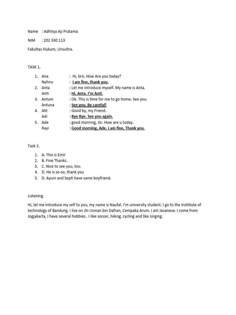 Latihan 1 Adhitya Aji Pratama | PDF