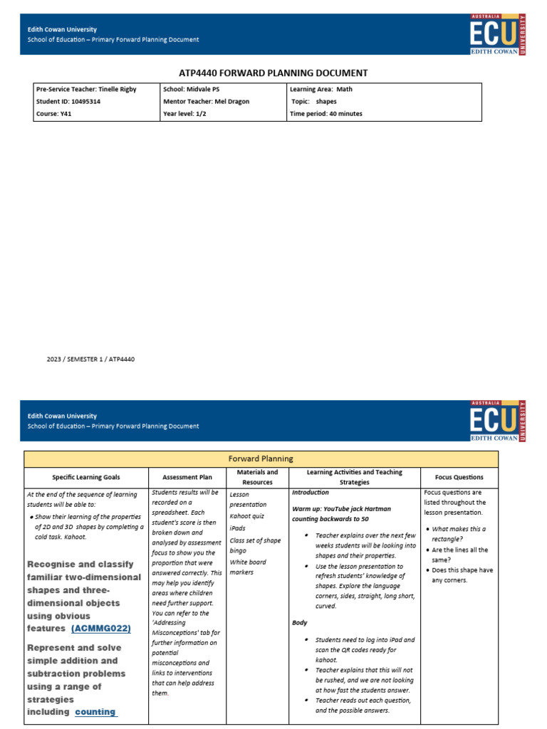 Math 4-Week FWPD | PDF | Teachers | Learning