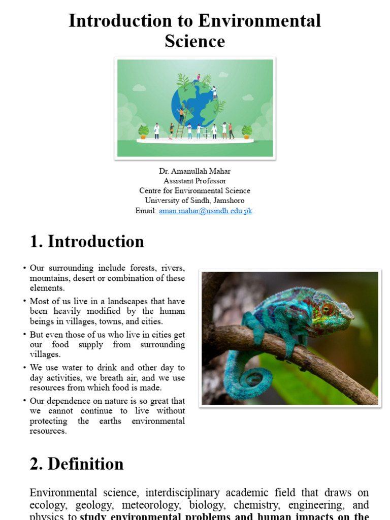 Lecture 1 Introduction | PDF | Environmental Science | Science Lecture 1 Introduction | PDF | Environmental Science | Science