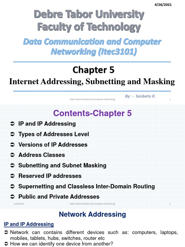 DCCN PPT Chapter - 5 | PDF | Ip Address | I Pv6 DCCN PPT Chapter - 5 | PDF | Ip Address | I Pv6