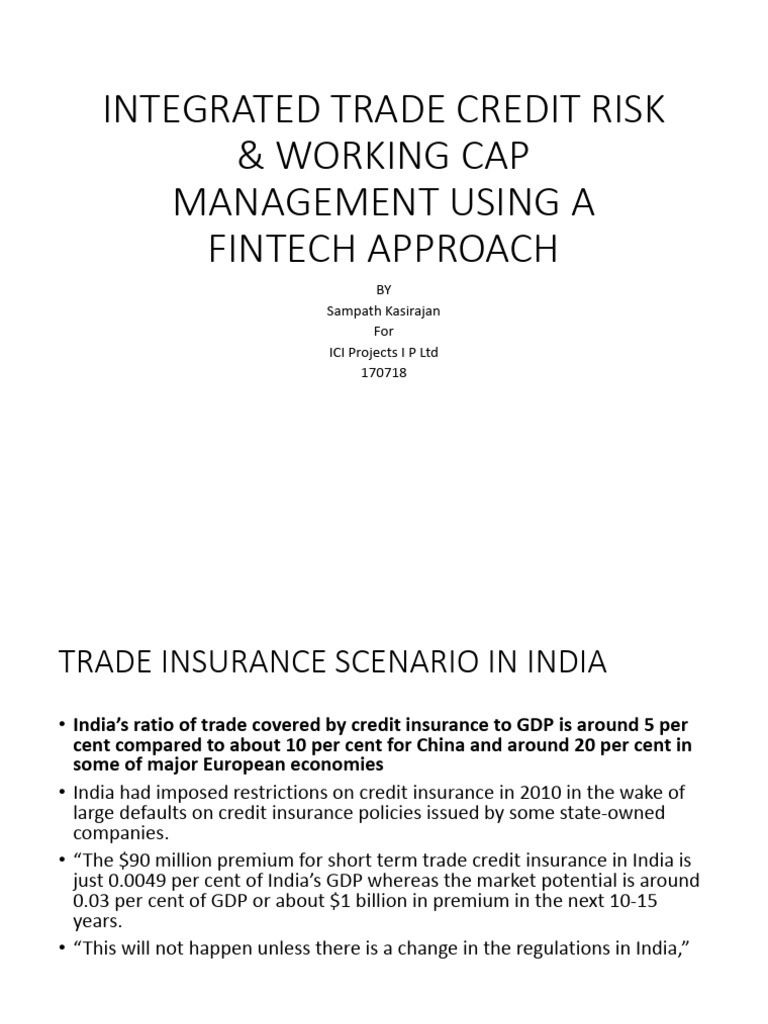 TRADE CREDIT AND RISK SYSTEM - ICI - 170718 Rev01 | PDF