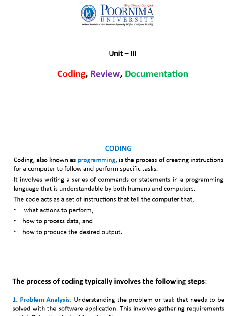 Software Coding, Review And, Documentation | PDF