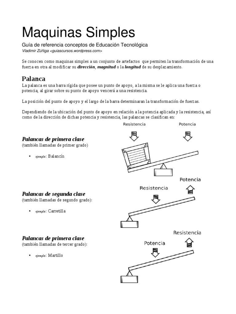 Maquinas Simples | PDF | Física | Máquinas
