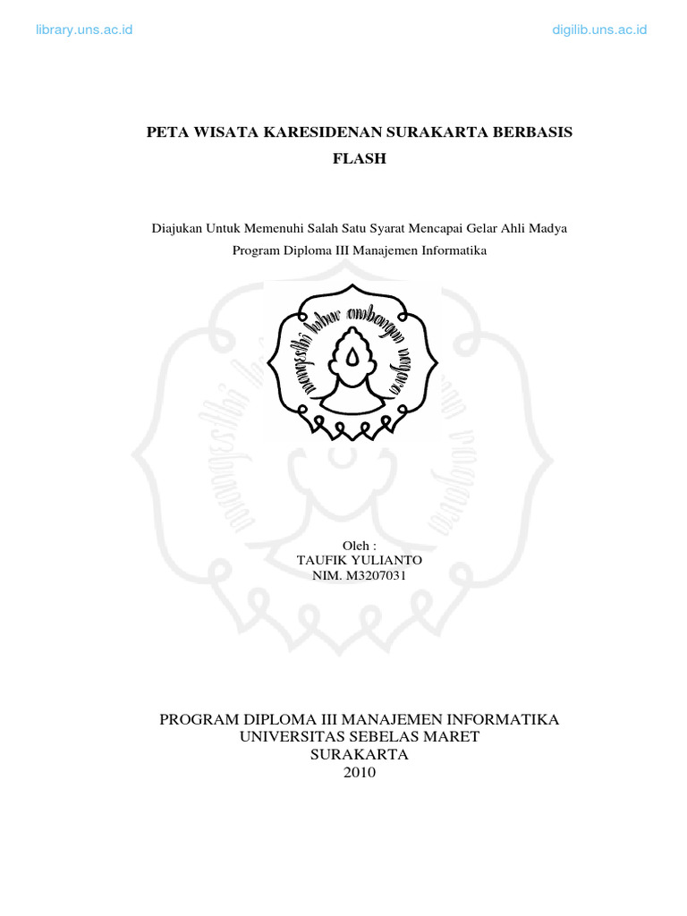Laporan Tugas Akhir Taufik Yulianto M3207031 | PDF | Indonesia