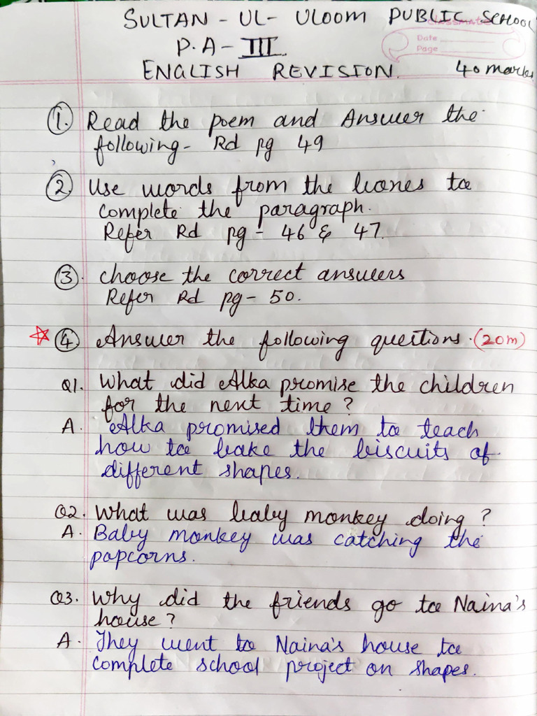 English Revision Pa3 | PDF