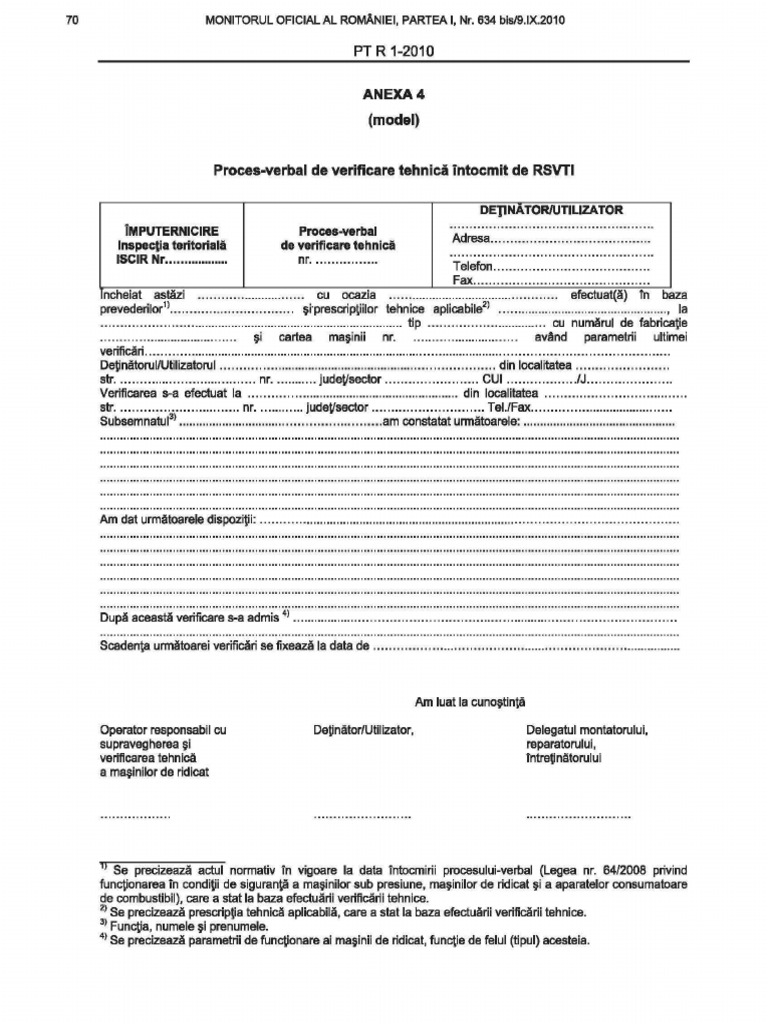 PV verificare-RSVTI | PDF