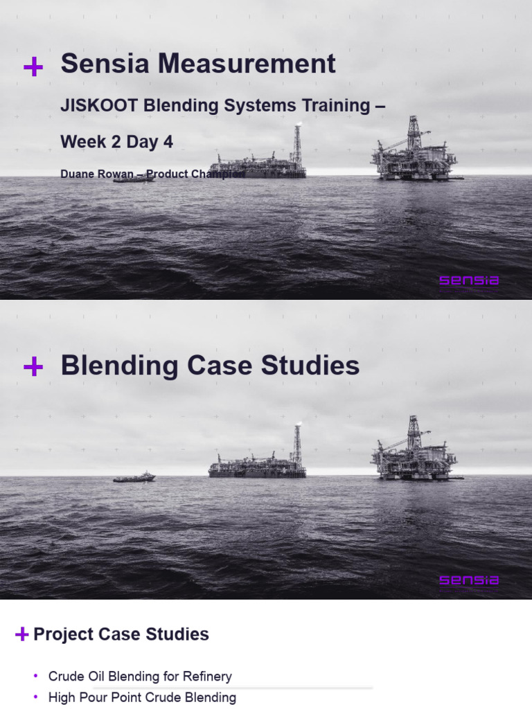 Sensia - Blending Training - Blending Case Studies | PDF | Pipeline ...
