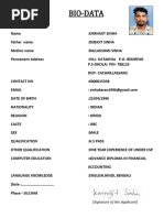 Simple Biodata Format Example | PDF