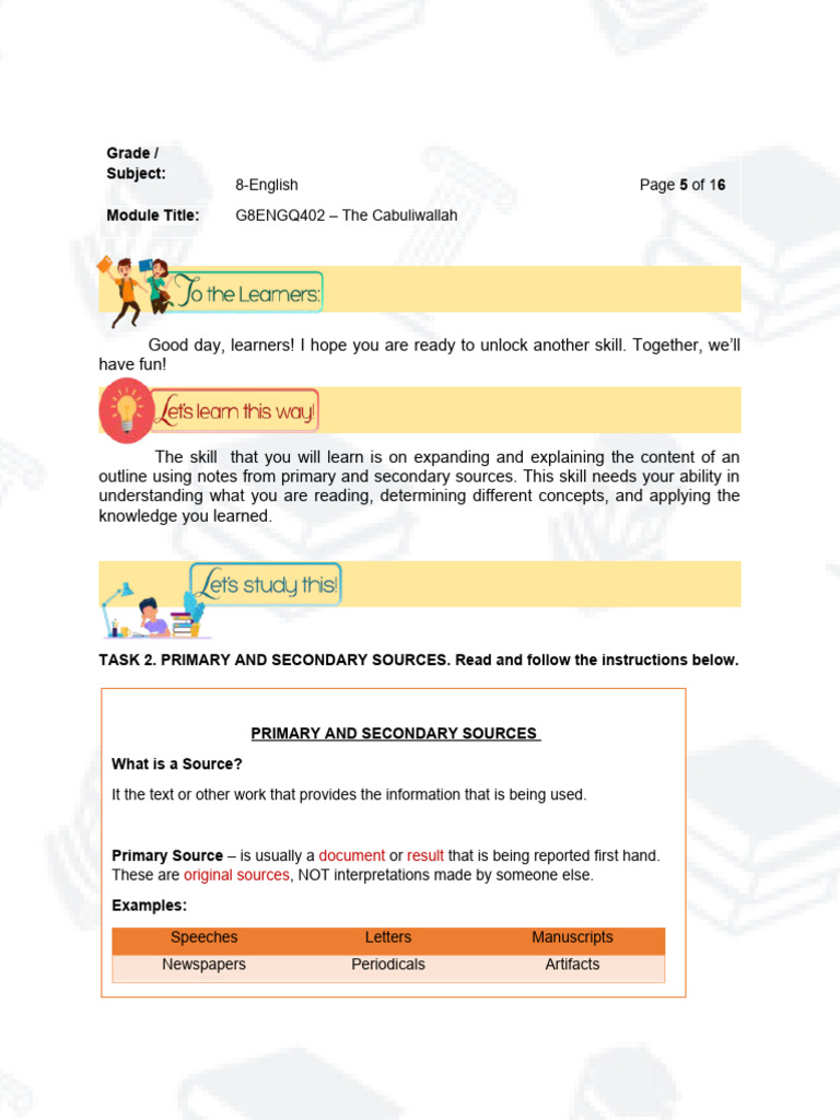L9k5lemu1 Dcw7xnsqe G8engq402-Primary and Secondary Sources | PDF ...