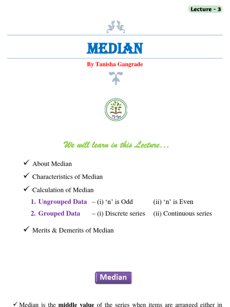 Median | PDF | Median | Mathematics