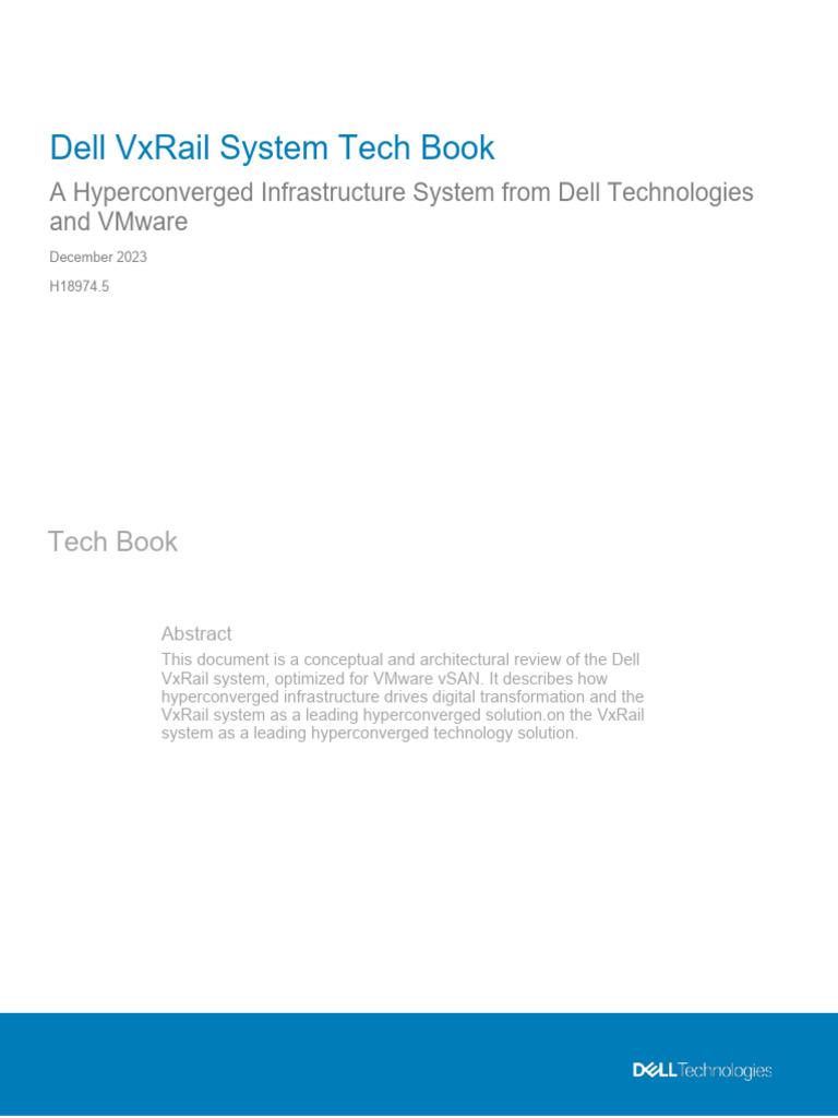 h15104 Vxrail Appliance Techbook | PDF | Cloud Computing | Virtualization