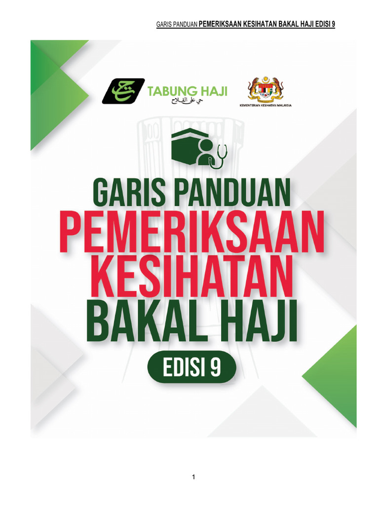 Garis Panduan Pemeriksaan Bakal Haji Edisi 9 | PDF