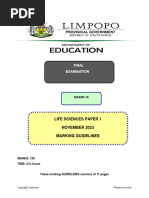 Limpopo Province LFSC 2025 Grade 11 Pacesetter 13 Jan 2025 | PDF | Cellular Respiration ...