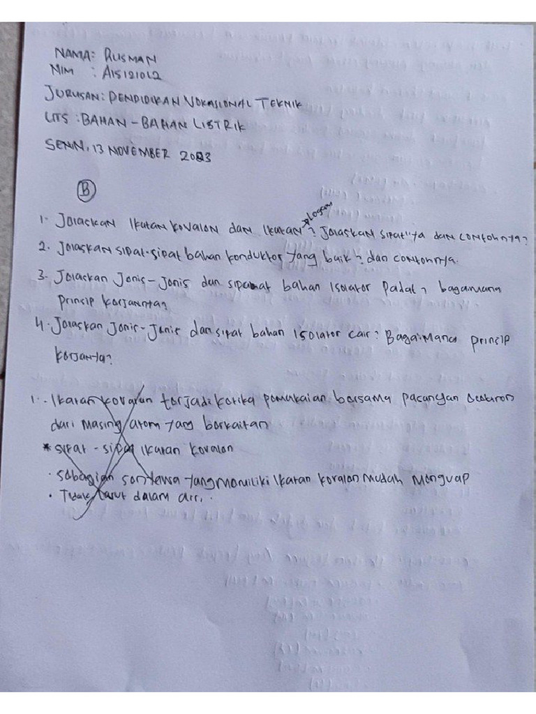 UTS Bahan Bahan Listrik | PDF