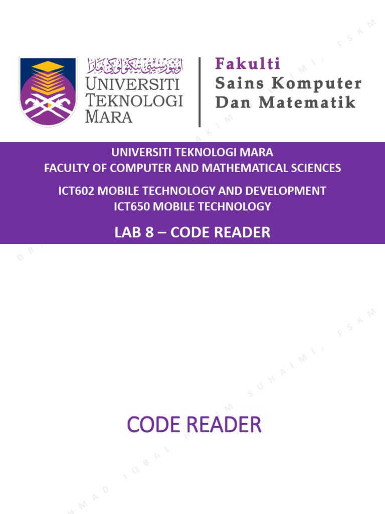 Lab Activity 8 Code Reader Pdf Mobile App Android Operating System