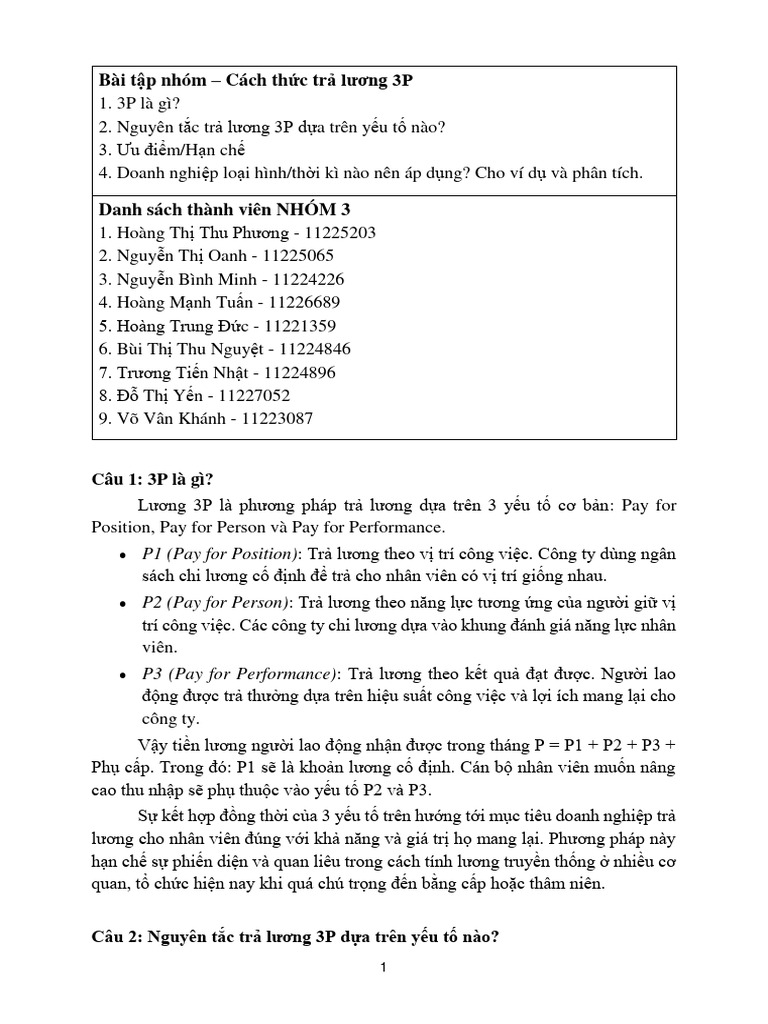 Bài Tập Nhóm QTNL - Nhóm 3 | PDF