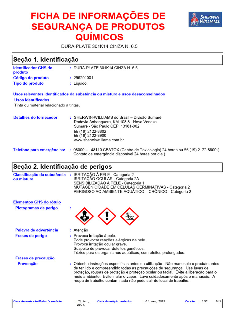 Fispq Dura-Plate 301K14 Cinza N6.5 | PDF | Bem-estar