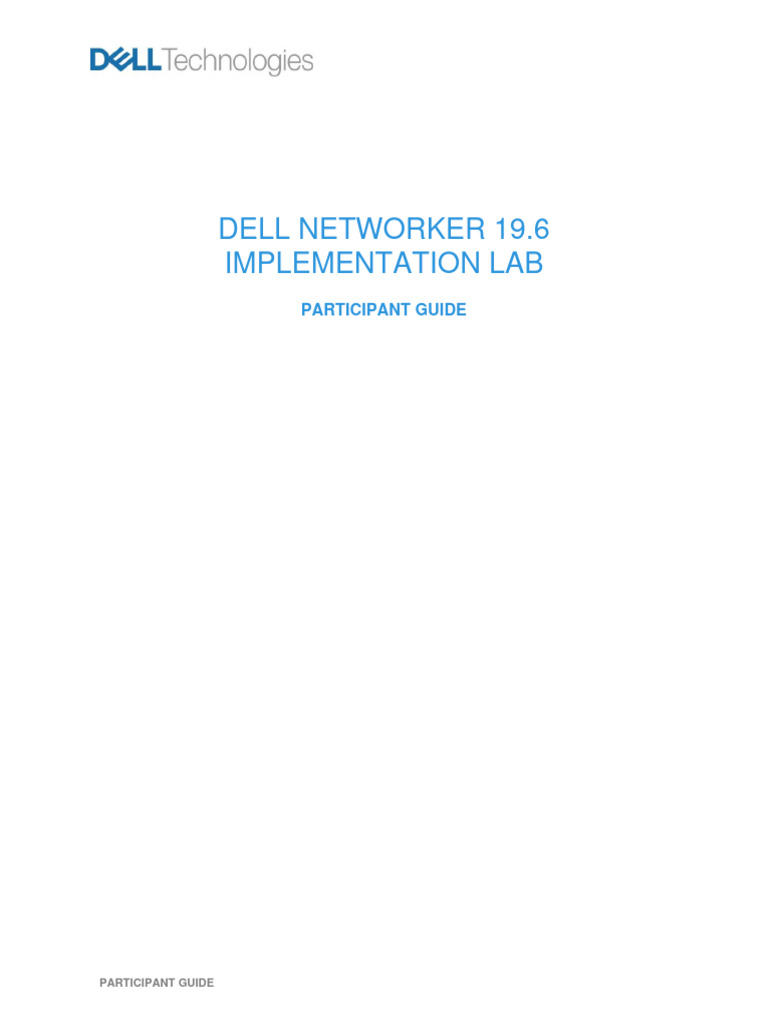 Dell+NetWorker+19 6+Implementation+Lab+-+Participant+Guide | PDF | Installation (Computer ...