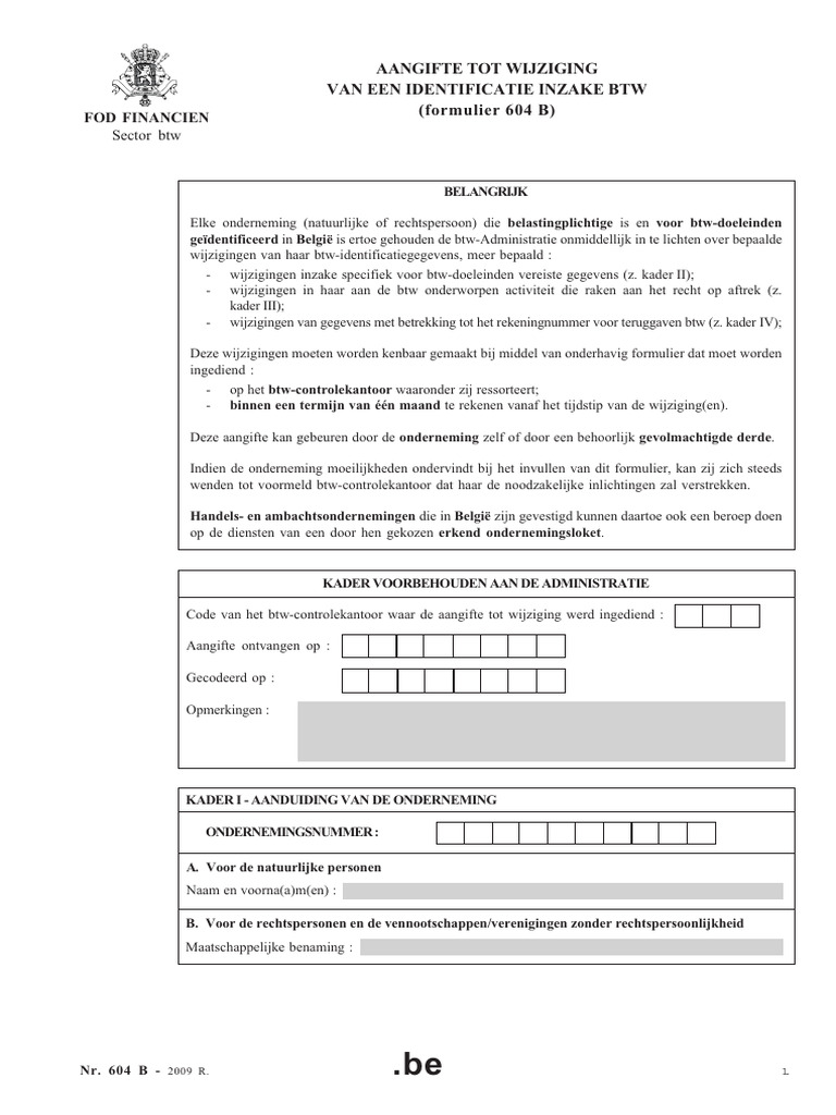 Sector BTW: Fod Financien | PDF