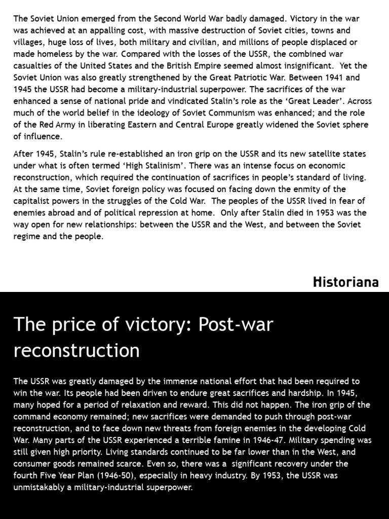 WW2 - Stalin, The USSR and The World 1945-56 | PDF | Nikita Khrushchev ...