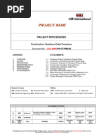 Variation Order Procedure | PDF | Construction Management | Employment