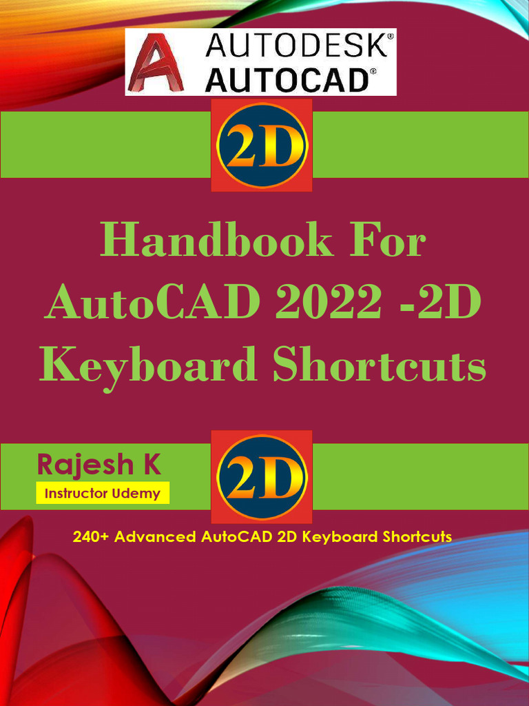 Handbook For AutoCAD 2022-2D Keyboard Shortcuts | Download Free PDF ...
