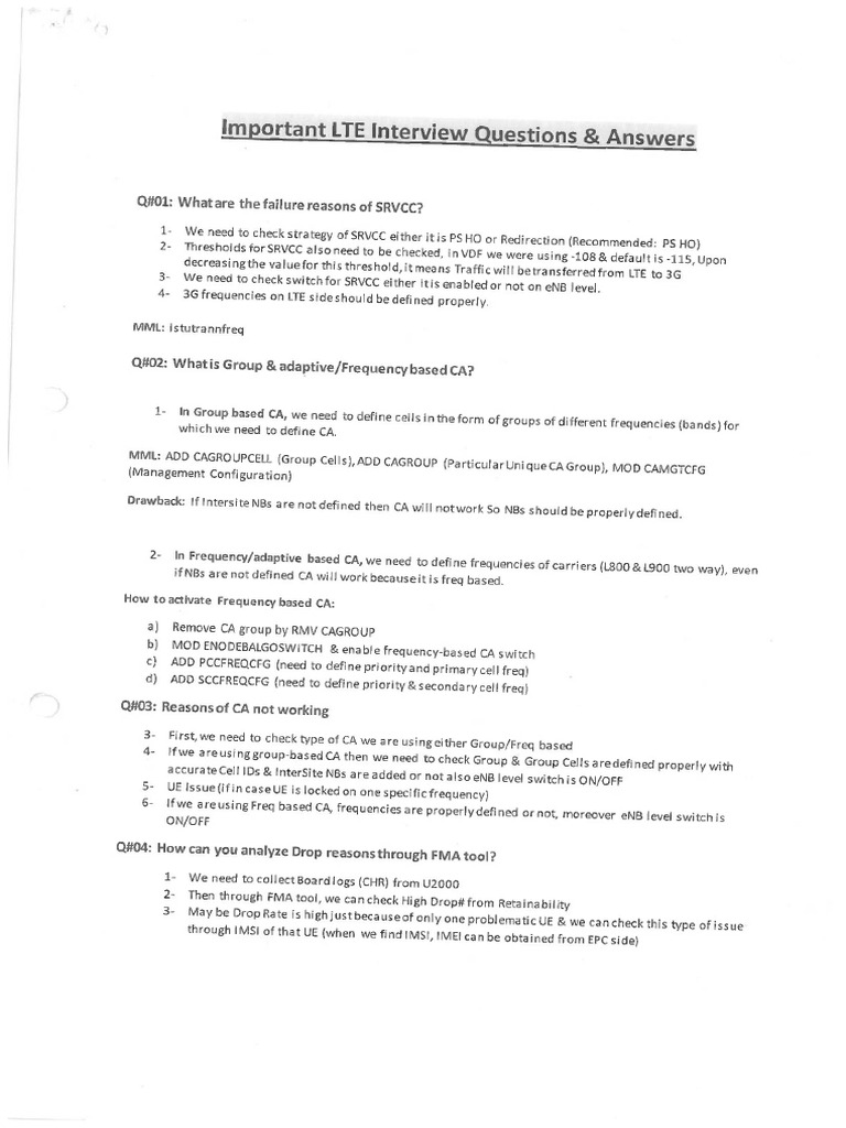 LTE Ques & Ans | PDF
